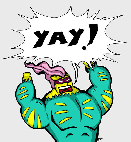 #2118285 - artist:odibon, derpibooru import, flutterhulk, fluttershy ...