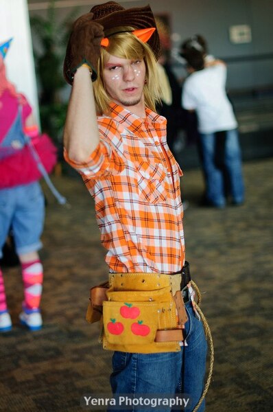 #2128974 - applejack, applejack (male), clothes, cosplay, costume ...
