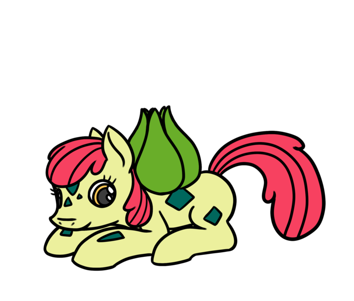 #2129517 - apple bloom, artist:fantasyglow, bulbasaur, crossover ...