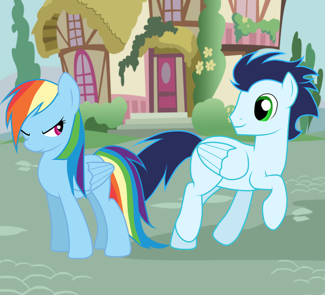 #2133619 - artist:rulette, blank flank, derpibooru import, female, male, rainbow dash, safe ...