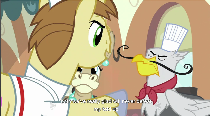 #21545 - safe, derpibooru import, screencap, donut joe, gustave le grande, mulia mild, gryphon ...