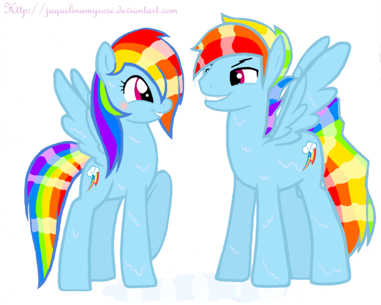 #28069 - safe, artist:jaquelindreamz, derpibooru import, rainbow dash, dashblitz, female, male ...