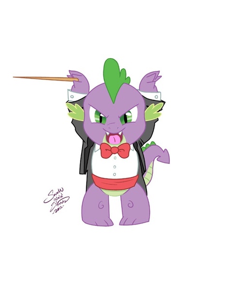 #30158 - safe, artist:neilak20, derpibooru import, spike, baton, baton ...