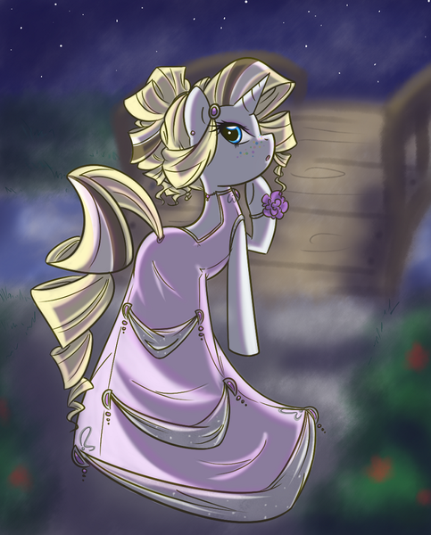 #33011 - artist:bamboodog, clothes, derpibooru import, dress, gala, oc, oc:buttercream, safe ...