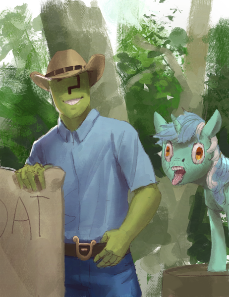 #2562758 - safe, artist:rhorse, ponerpics import, lyra heartstrings, oc ...