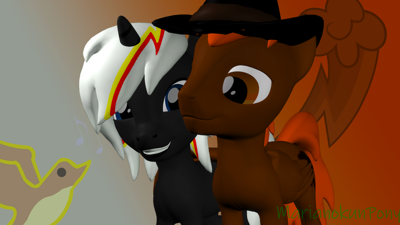 #2272184 - safe, artist:marianokun, derpibooru import, oc, oc:calamity, oc:velvet remedy ...