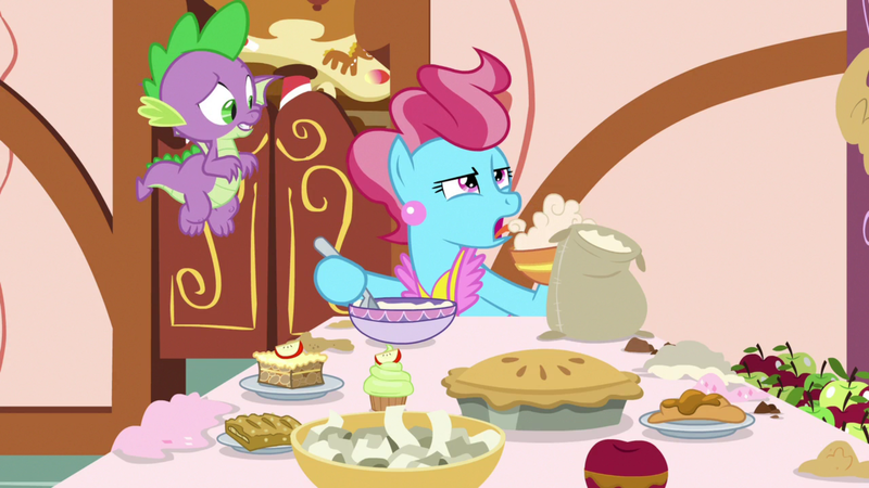 #2280545 - safe, derpibooru import, screencap, cup cake, spike, dragon ...