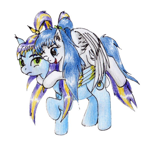 #2300416 - safe, artist:40kponyguy, derpibooru import, oc, oc:clarise, oc:skydrop, pegasus ...