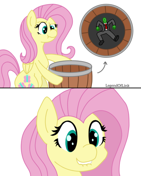 #2303354 - 2 panel comic, artist:legendoflink, barrel, bipedal, comic ...