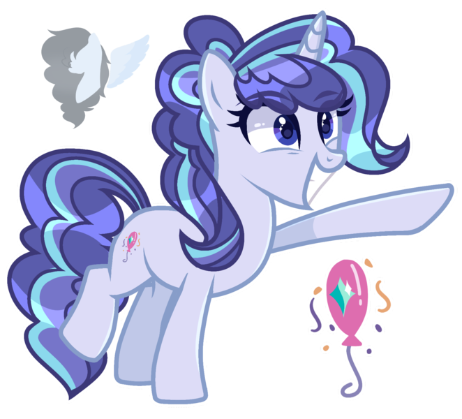 #2307820 - safe, artist:skyfallfrost, derpibooru import, oc, oc:balloon pop, pony, unicorn ...