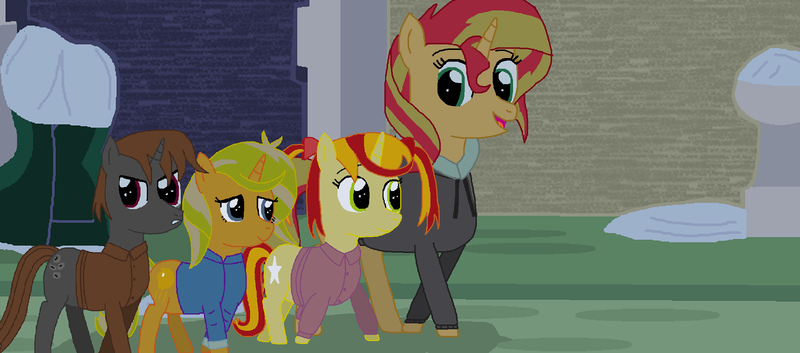 #2313389 - safe, artist:thomaszoey3000, derpibooru import, sunset shimmer, oc - Twibooru