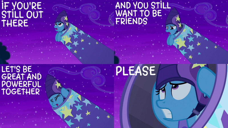 #2313692 - safe, derpibooru import, edit, edited screencap, editor:quoterific, screencap, trixie ...