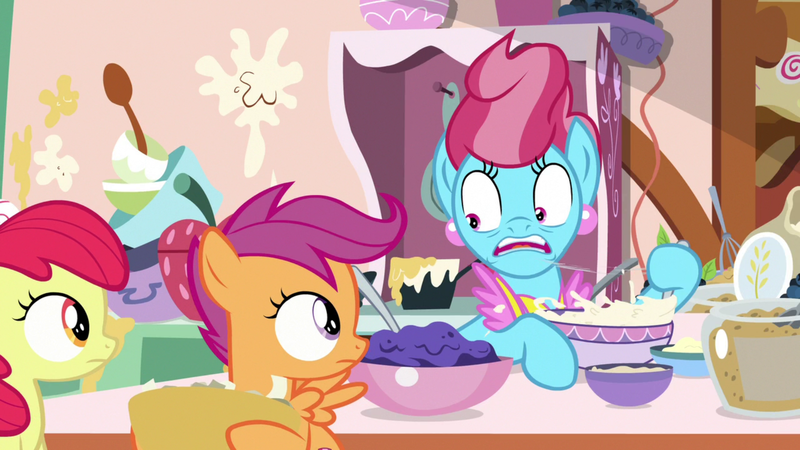 #2354434 - safe, derpibooru import, screencap, apple bloom, cup cake ...