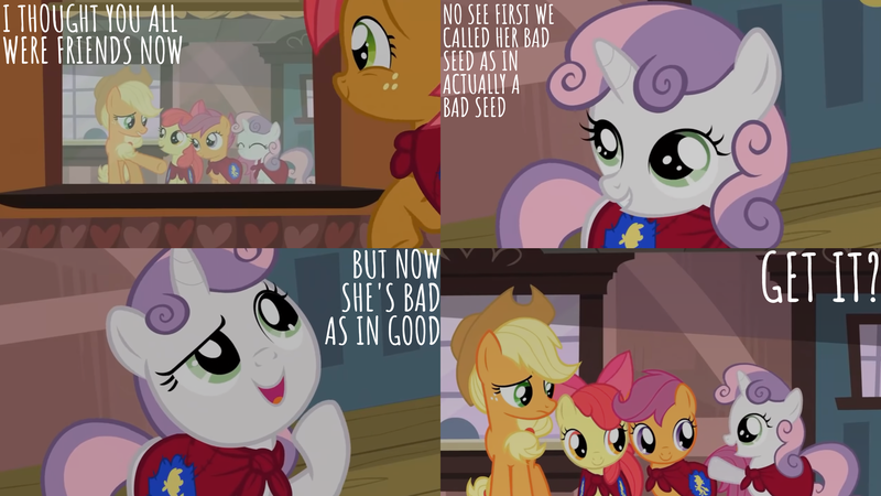 #2477164 - safe, derpibooru import, edit, edited screencap, editor:quoterific, screencap, apple ...