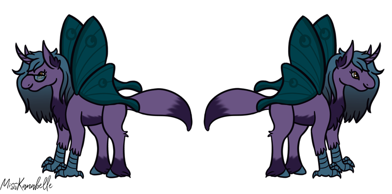 #2491987 - safe, artist:misskanabelle, derpibooru import, oc, unofficial characters only, hybrid ...