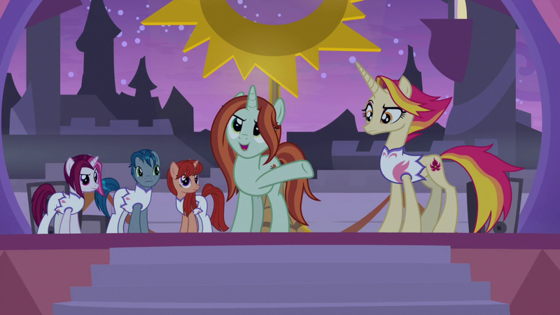 #2530776 - safe, derpibooru import, screencap, cayenne, crackle cosette, fire flare, hot streak ...