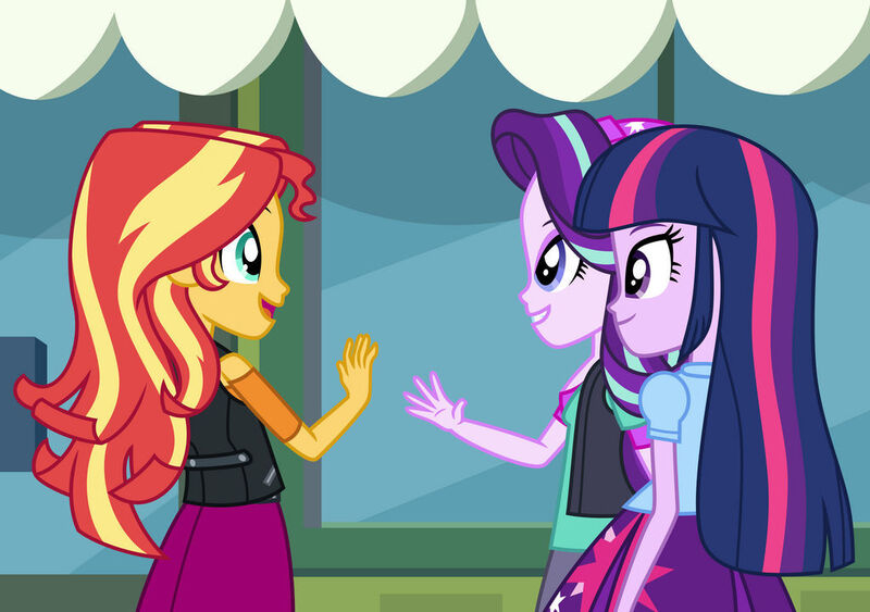 #2632207 - safe, artist:emeraldblast63, derpibooru import, starlight glimmer, sunset shimmer ...