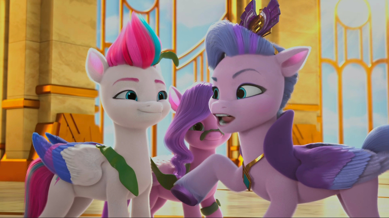 #2803006 - safe, derpibooru import, screencap, pipp petals, queen haven, zipp storm, pegasus ...