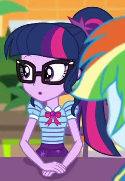 #2812474 - safe, derpibooru import, screencap, rainbow dash, sci-twi, twilight sparkle ...