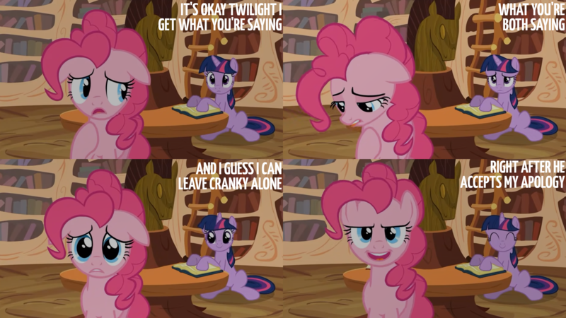 #2807125 - safe, derpibooru import, edit, edited screencap, editor:quoterific, screencap, pinkie ...