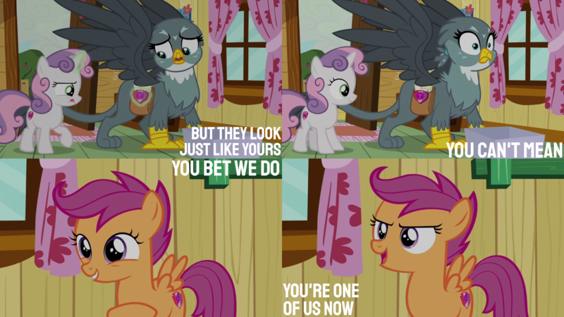 #2840590 - safe, derpibooru import, edit, edited screencap, editor:quoterific, screencap, gabby ...