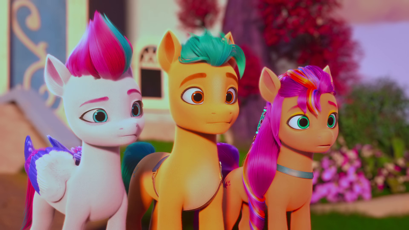 #2851402 - safe, derpibooru import, screencap, hitch trailblazer, sunny starscout, zipp storm ...