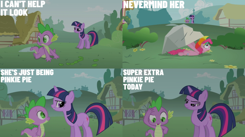 #2852764 - safe, derpibooru import, edit, edited screencap, editor:quoterific, screencap, pinkie ...
