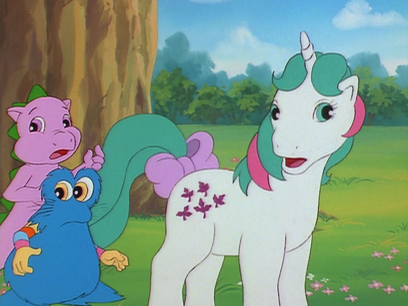 #2853974 - safe, derpibooru import, screencap, gusty, hugster, spike (g1), bushwoolie, dragon ...