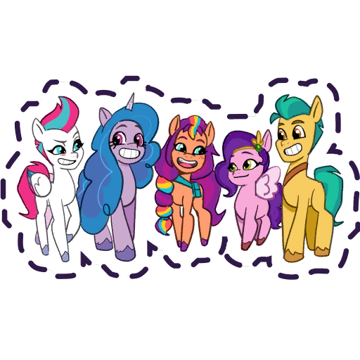 #2860098 - safe, derpibooru import, official, hitch trailblazer, izzy moonbow, pipp, pipp petals ...