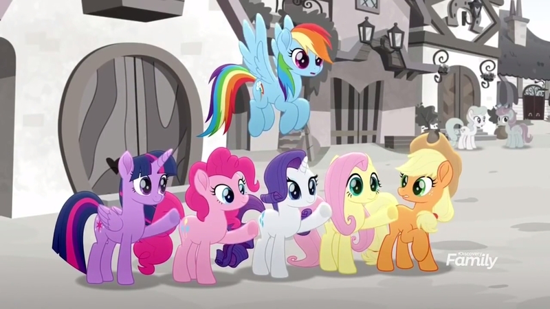 #2698875 - safe, derpibooru import, screencap, applejack, fluttershy, pinkie pie, rainbow dash ...