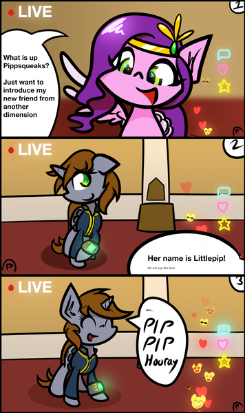 #2733270 - safe, artist:professionalpuppy, derpibooru import, pipp petals, oc, oc:littlepip ...