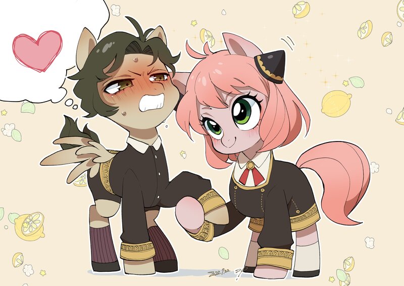 #2756119 - safe, artist:potetecyu_to, derpibooru import, ponified, earth pony, pegasus, pony ...