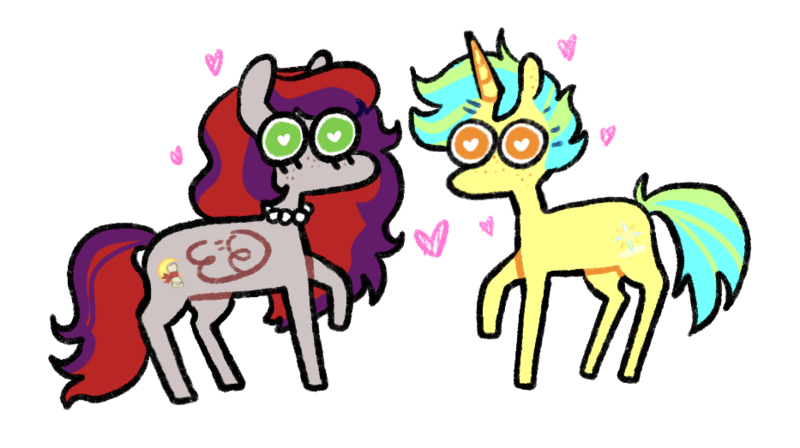 #2774615 - safe, artist:purplebandaidz, derpibooru import, oc, oc:evening prose, oc:sunrise ...