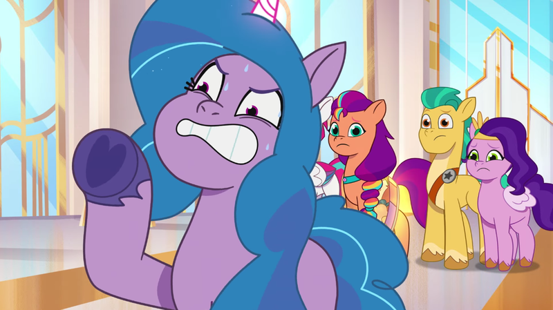 #2778865 - safe, derpibooru import, hitch trailblazer, izzy moonbow, pipp petals, sunny ...