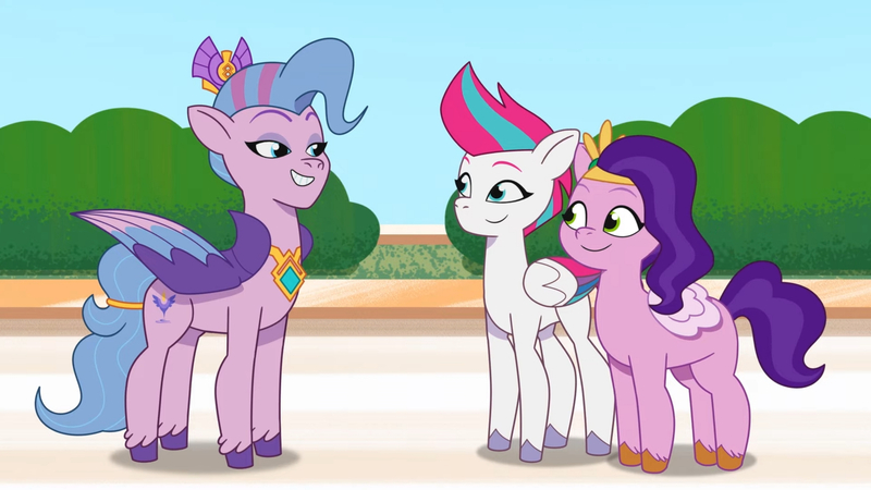 #2779261 - safe, derpibooru import, screencap, pipp petals, queen haven, zipp storm, pegasus ...