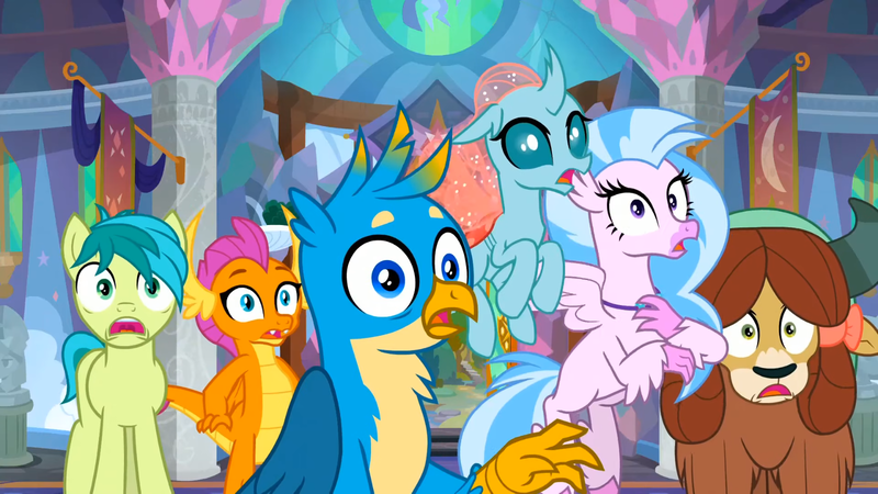 #2793410 - safe, derpibooru import, screencap, gallus, ocellus, sandbar ...