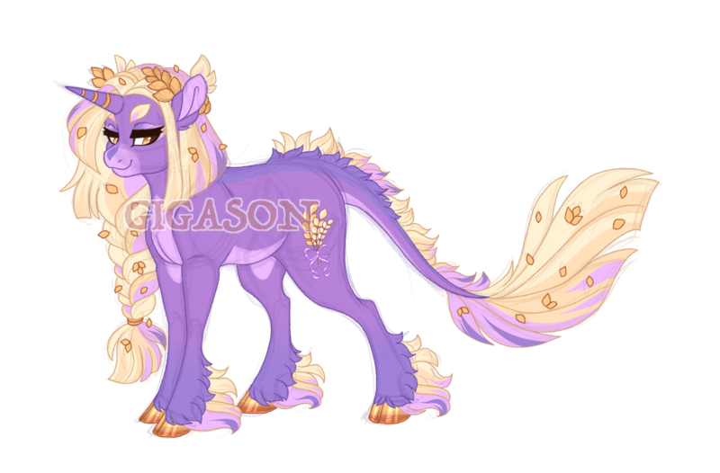 #2796971 - safe, artist:gigason, derpibooru import, oc, oc:gold grain, pony, unicorn, cloven ...