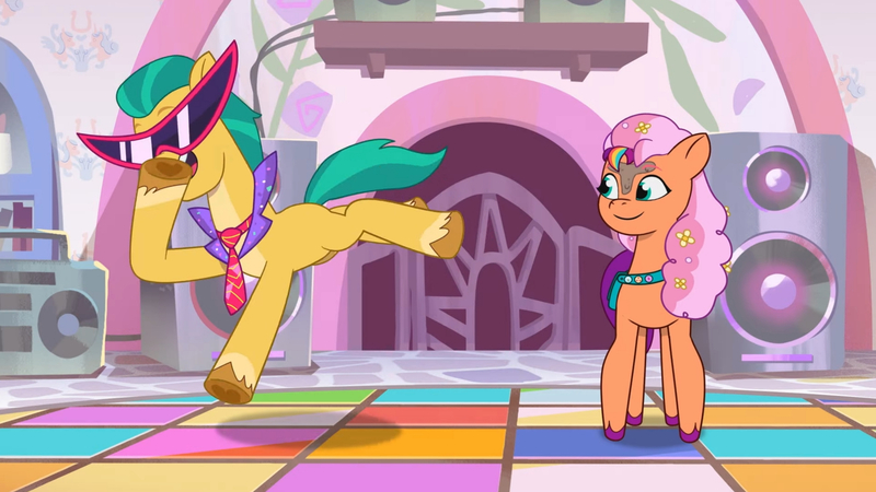 #2787603 - safe, derpibooru import, screencap, hitch trailblazer, sunny starscout, earth pony ...