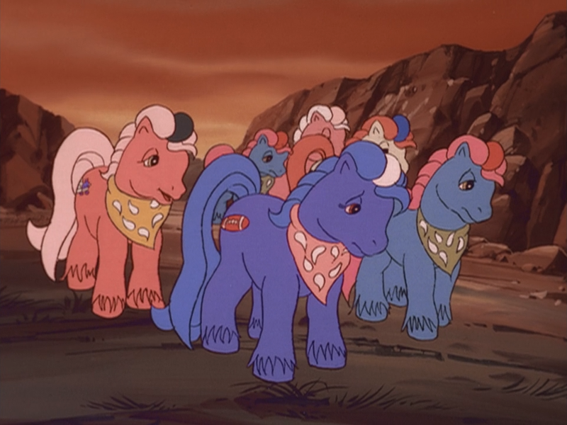 #2875577 - safe, derpibooru import, screencap, salty (g1), slugger, steamer (g1), tex, earth ...