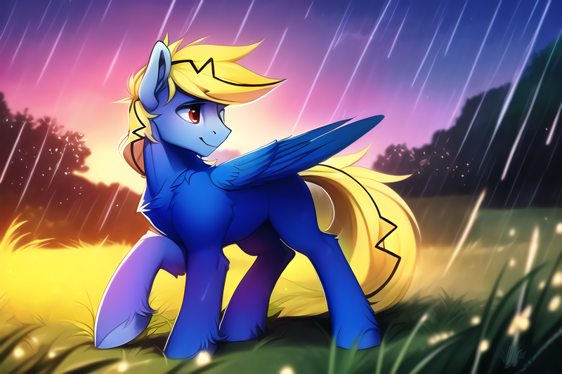 #2877739 - safe, derpibooru import, machine learning generated, oc, oc:thunder lightning ...