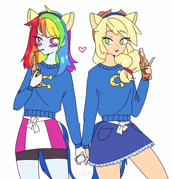 #2877864 - safe, artist:gulich__, derpibooru import, applejack, rainbow ...