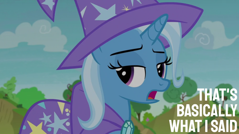 #2865756 - safe, derpibooru import, edit, edited screencap, editor:quoterific, screencap, trixie ...