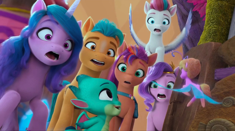 #3063657 - safe, derpibooru import, screencap, hitch trailblazer, izzy moonbow, pipp petals ...