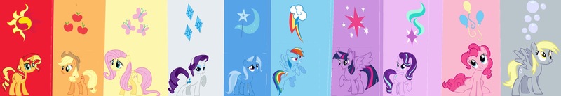 #3070297 - safe, artist:oliviamlpfan, derpibooru import, applejack, derpy hooves, fluttershy ...