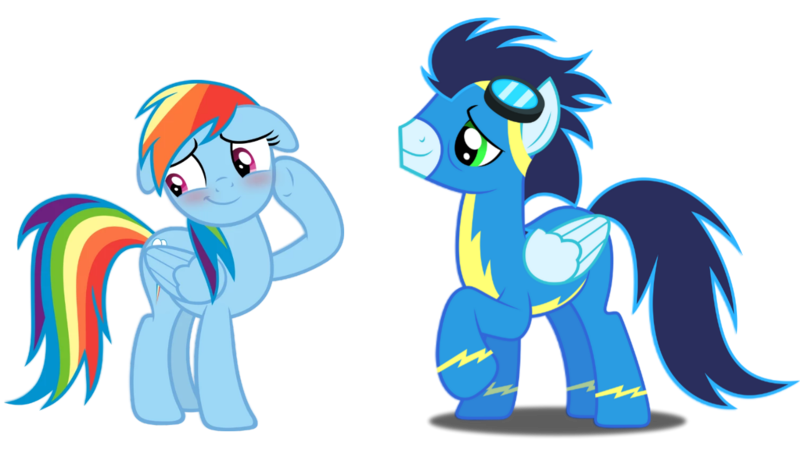 #3071465 - safe, derpibooru import, rainbow dash, soarin', pegasus ...