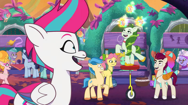 #3077672 - safe, derpibooru import, screencap, phyllis cloverleaf, posey (g5), rocky riff ...