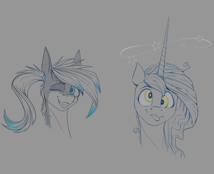 #3101333 - safe, artist:stray prey, derpibooru import, oc, oc:lacera viscera, oc:sunbeam ...