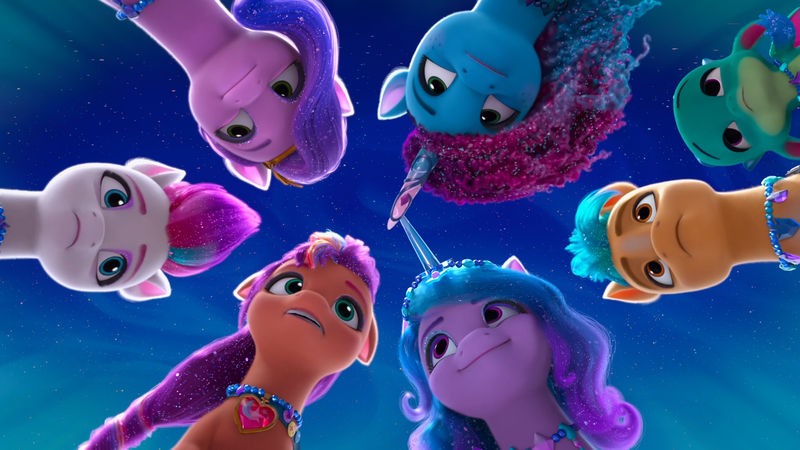 #3103526 - safe, derpibooru import, screencap, hitch trailblazer, izzy moonbow, pipp petals ...