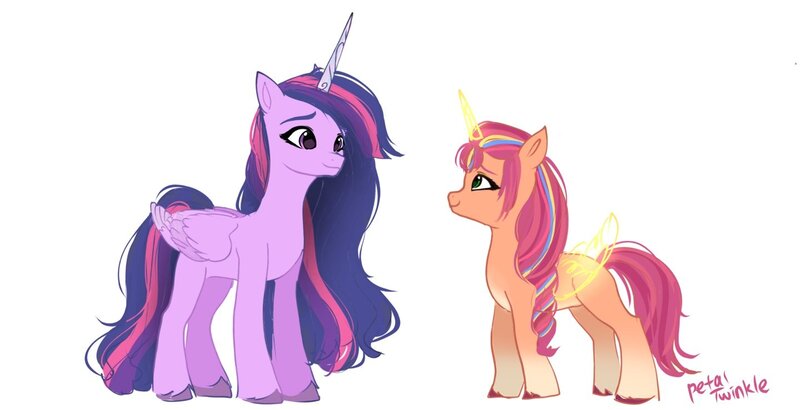 #3105002 - safe, artist:petaltwinkle, derpibooru import, sunny starscout, twilight sparkle ...
