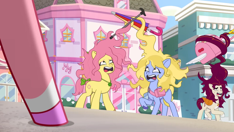 #3090295 - safe, derpibooru import, screencap, posey bloom, rocky riff, earth pony, pegasus ...